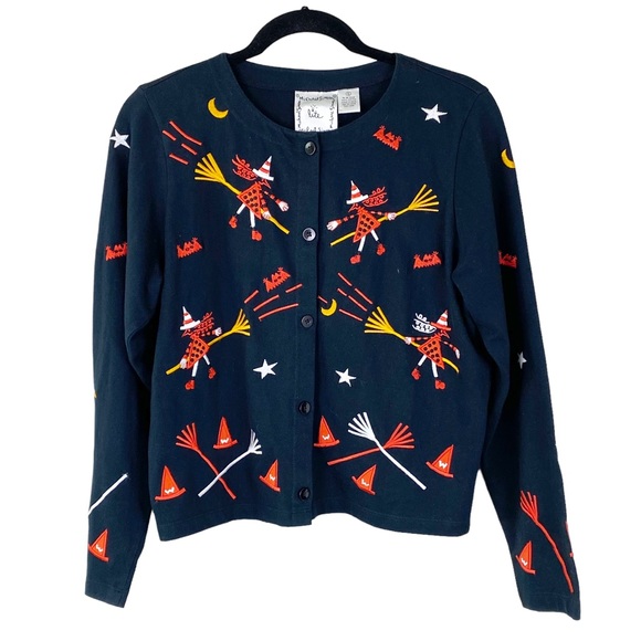 Michael Simon | Sweaters | Michael Simon Vtg Halloween Embroidered ...